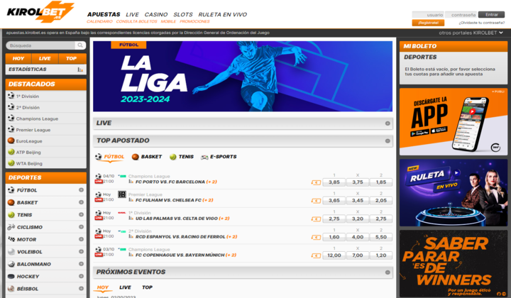 Kirolbet → Reseña de la casa de apuestas & casino en 2024